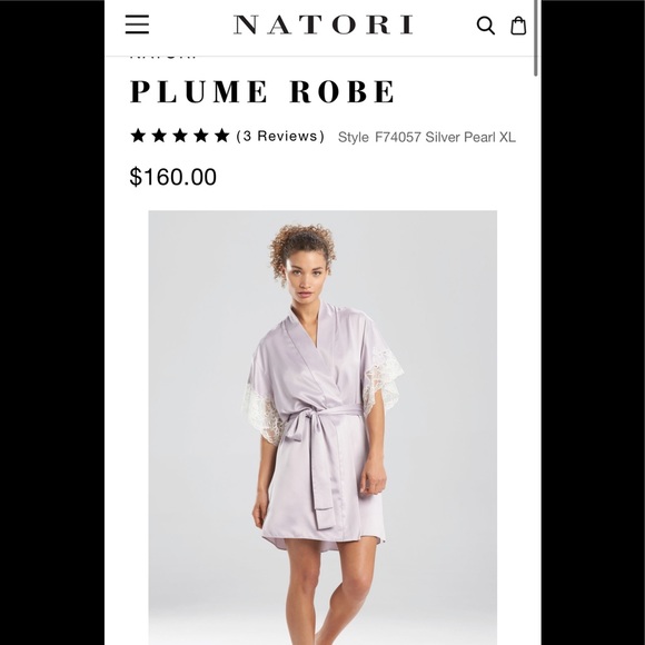 Natori | Intimates & Sleepwear | Nwt Natori Feather Lace Trim Satin ...